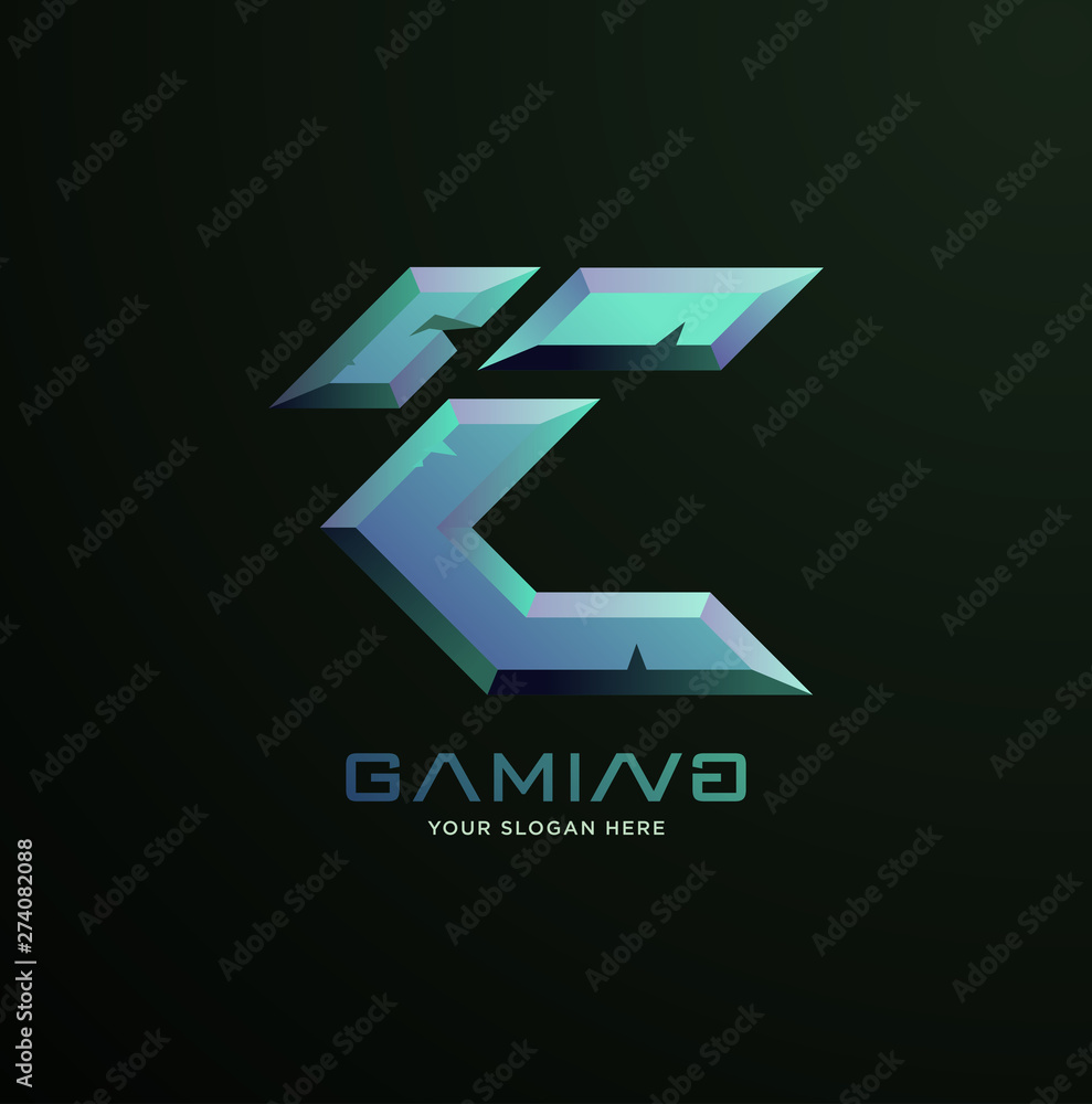 Initial letter C gaming esports style logo template Stock Vector ...