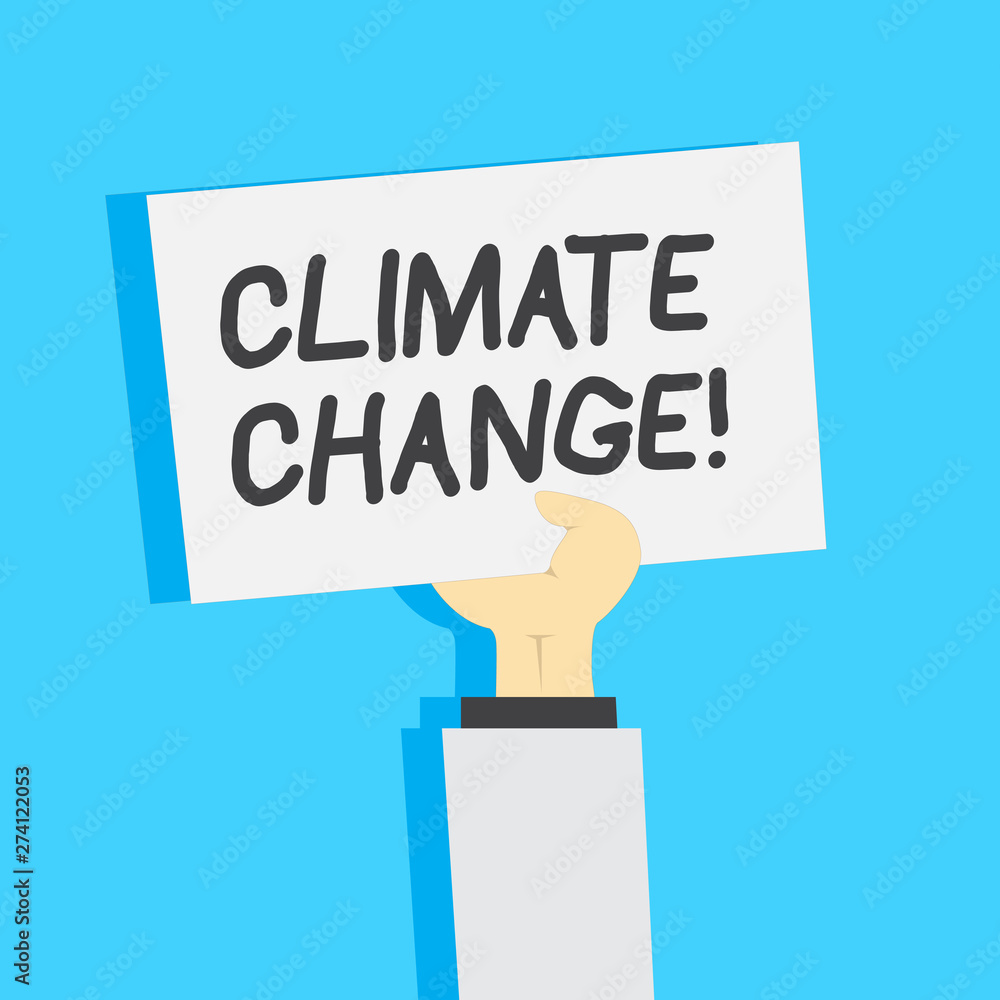 Handwriting text writing Climate Change. Conceptual photo difference in ...