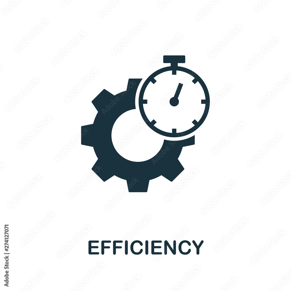 Efficiency vector icon symbol. Creative sign from quality control icons ...