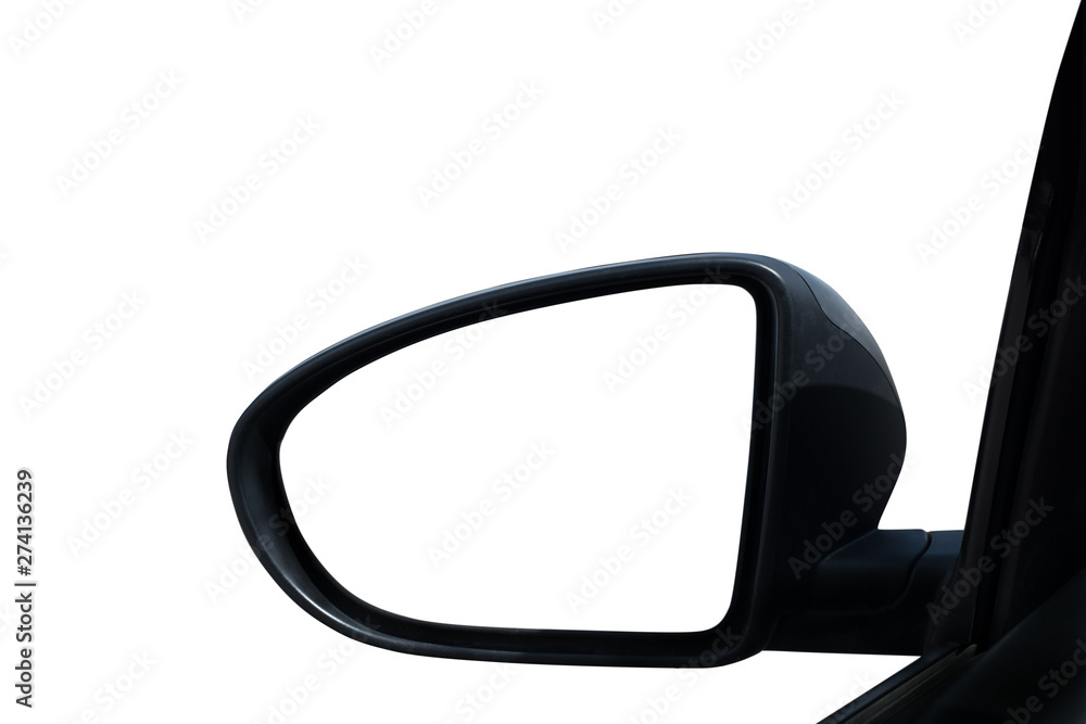 Blank wing mirror of a car . Isolated on white background Stock Photo ...