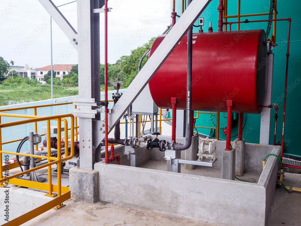 Tank of diesel generator systems for backup electric power Combined ...