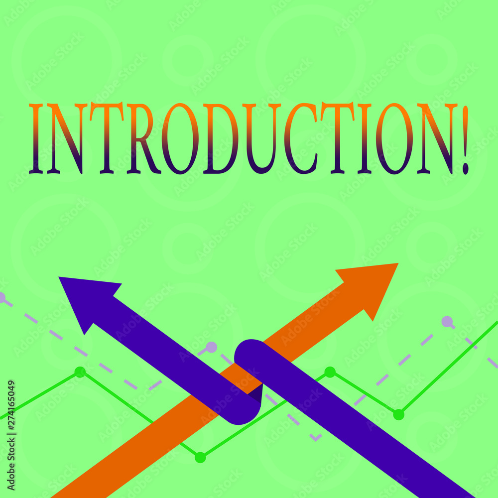 Conceptual hand writing showing Introduction. Concept meaning First ...