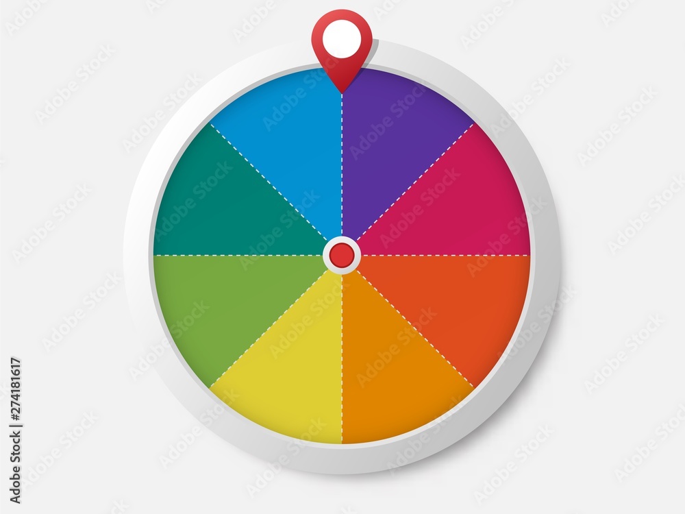 Wheel of fortune template . Stock Vector | Adobe Stock