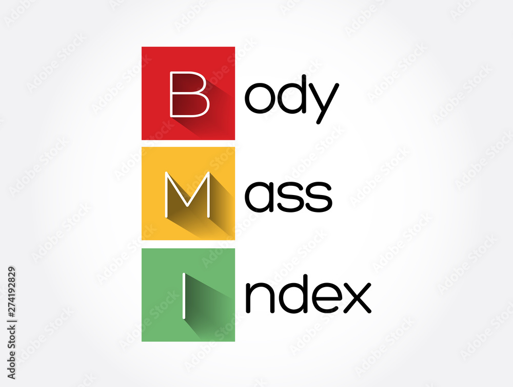 BMI - Body Mass Index acronym, health concept background Stock Vector ...