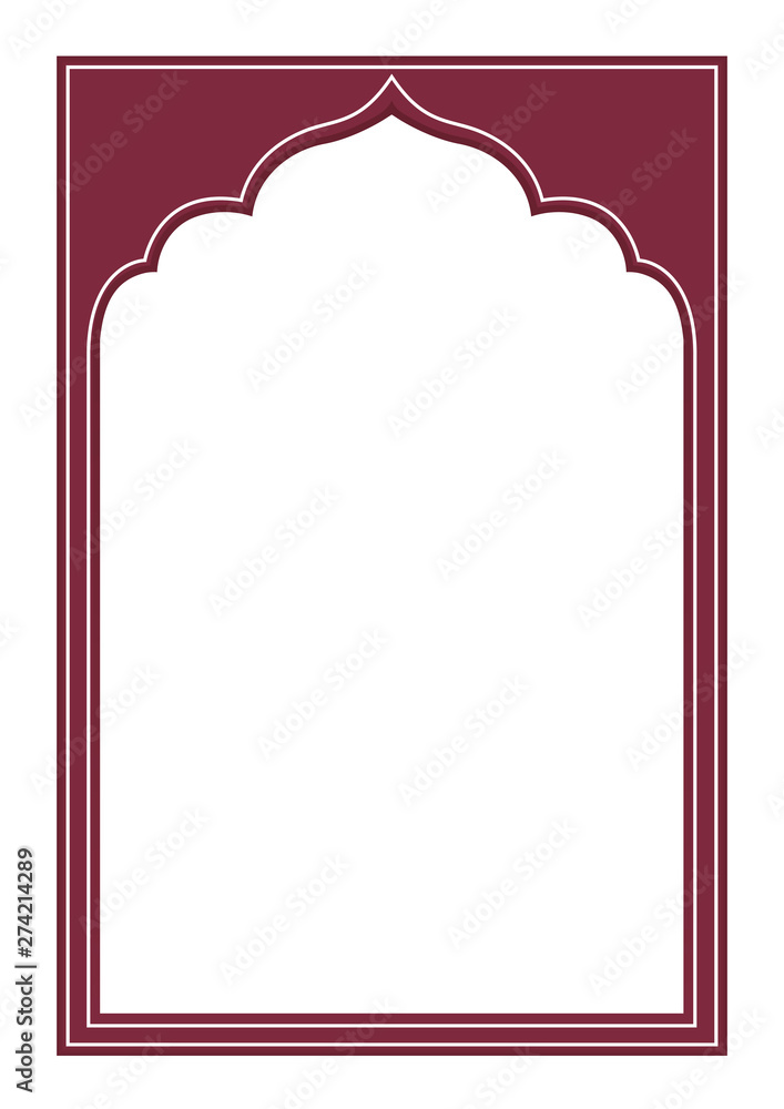Indian frame on white background Stock Vector | Adobe Stock