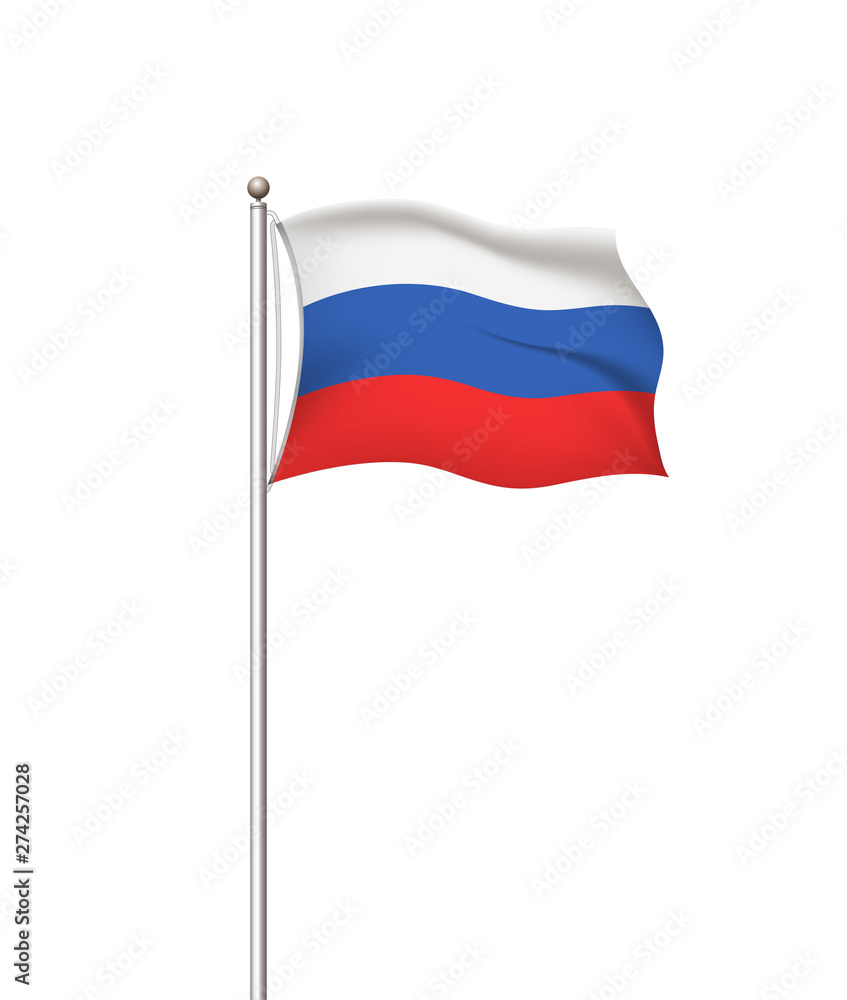 World flags. Russia. Country national flag post transparent background ...