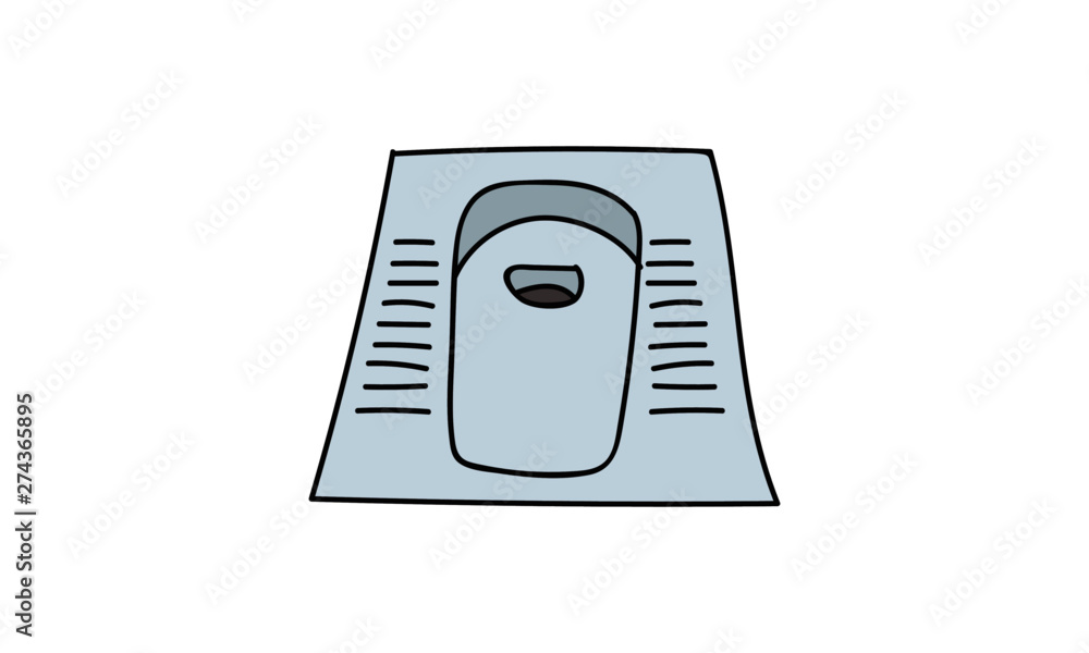 Vector de Stock Indian Style Ground Squat Toilet Vector Sketch ...