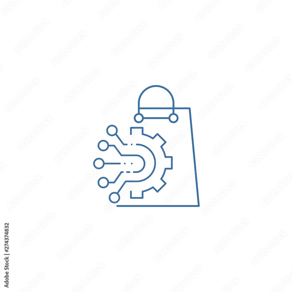 Business Transformation. Vector linear icon, white background. Stock ...