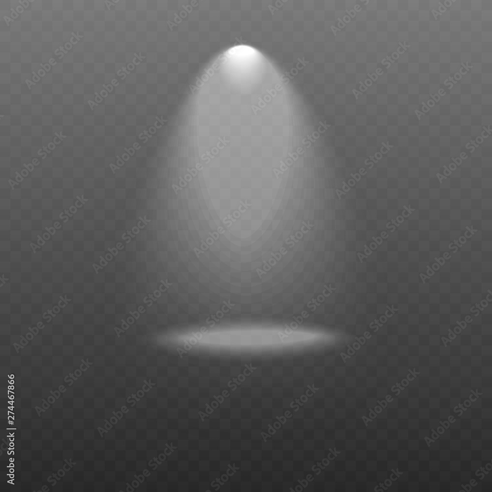 Stage spotlight beam transparent effect 3d realistic vector ...