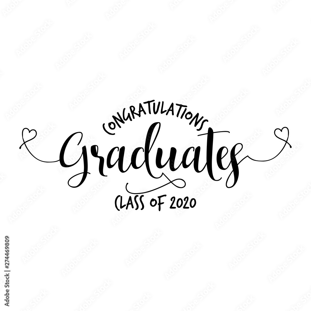 Congratulations Graduates Class of 2020 - Typography. gold texture and ...