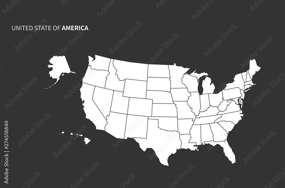 u.s map. united states vector map. infographic vector map of america ...