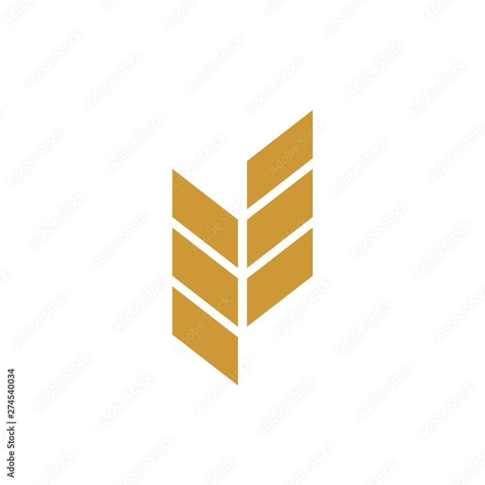 wheat logo with geometric shapes Stock Vector | Adobe Stock
