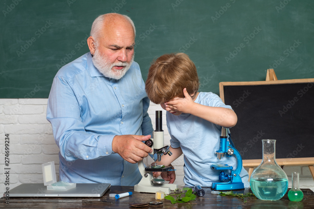 Biotechnology concept. Back to school. Science and education concept ...