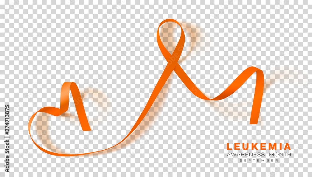 Vetor Leukemia Awareness Month. Orange Color Ribbon Isolated On ...