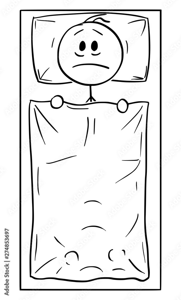 Stick Figure In Bed Drawing