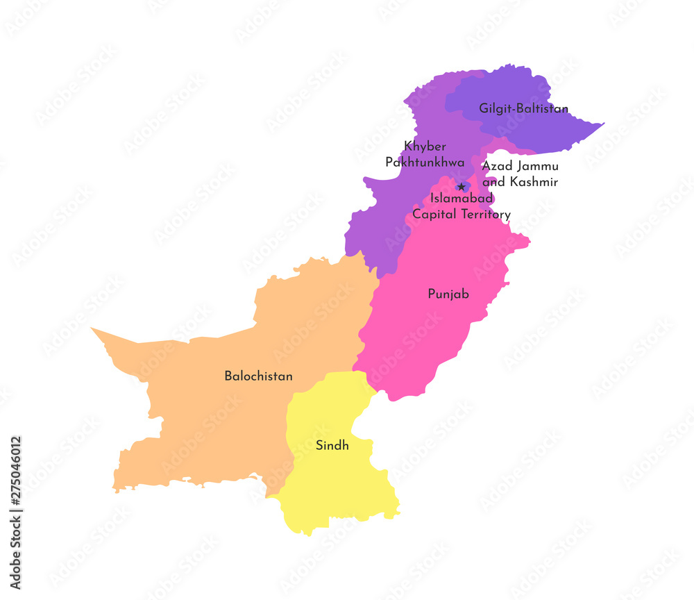 Vector isolated illustration of simplified administrative map of ...