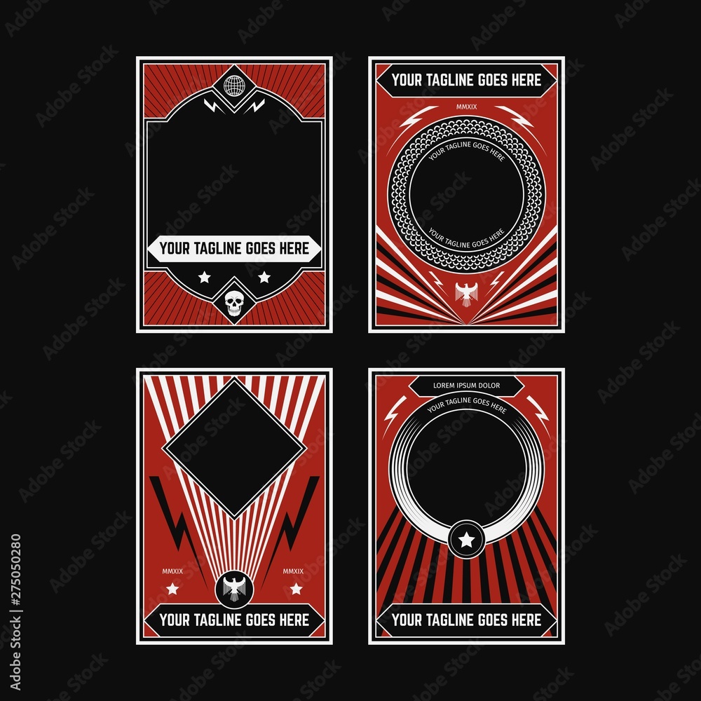 PROPAGANDA POSTER BACKGROUND COLLECTIONS Stock Vector | Adobe Stock
