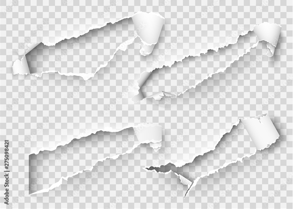 Стоковое векторное изображение «Torn ripped paper vector template ...