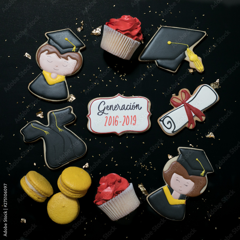 Galletas graduacion Stock Photo | Adobe Stock