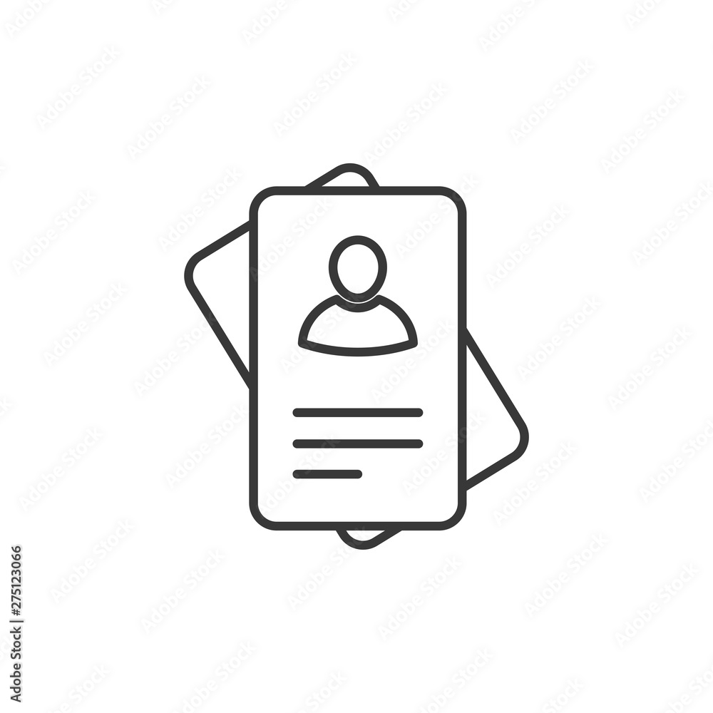 Vector de Stock Id card icon template black color editable ...