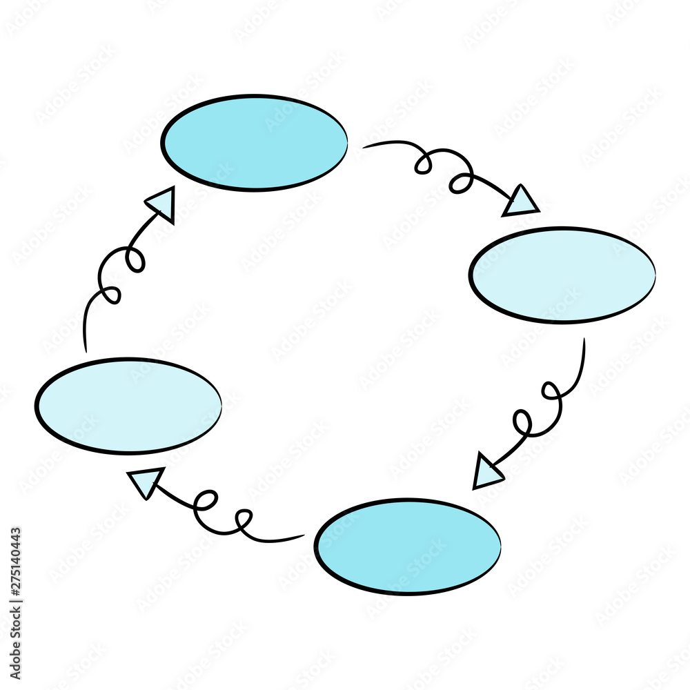 blue process diagram and hierarchy chart for presentation template ...