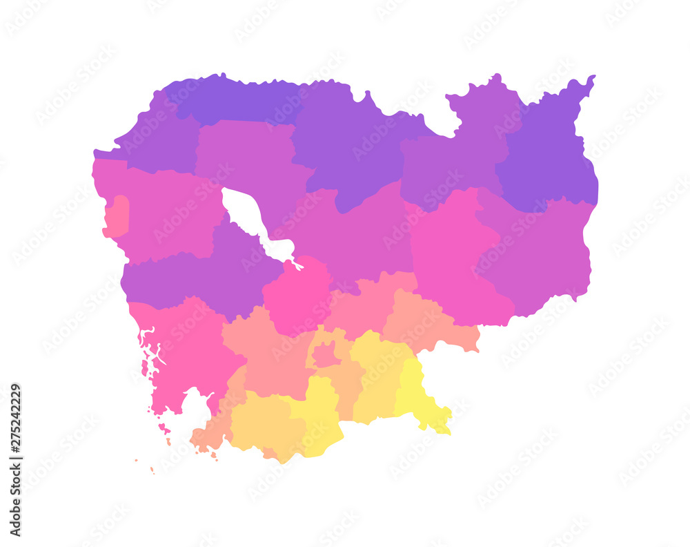 Vector isolated illustration of simplified administrative map of ...