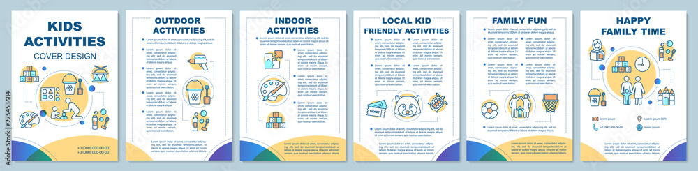 Kids activities brochure template layout. Flyer, booklet, leaflet print ...