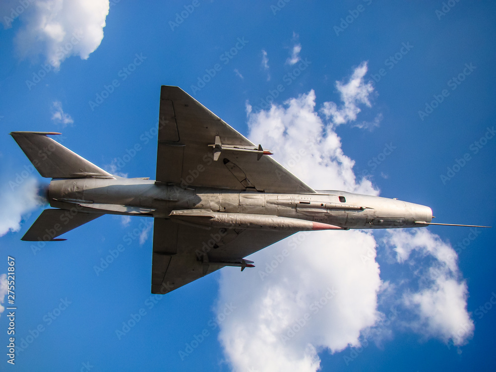 Fighter MIG-21 without identification marks. The aircraft was produced ...