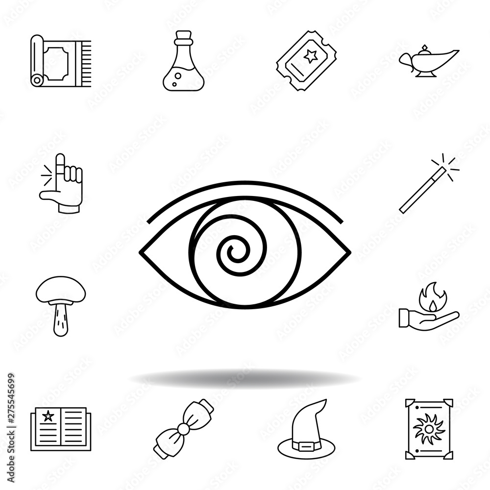 magic hypnosis outline icon. elements of magic illustration line icon ...