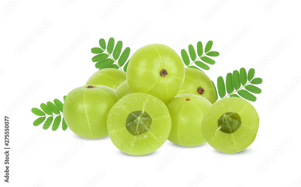 Indian gooseberry isolated on white background Stock Photo | Adobe Stock