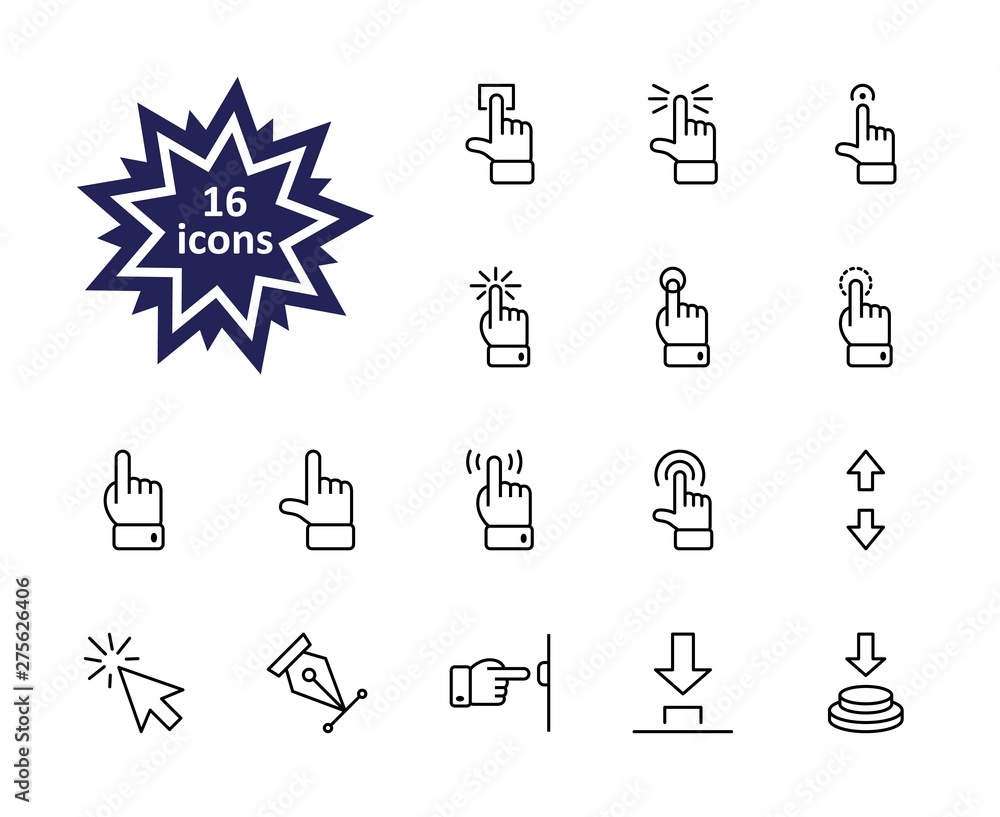 Click Set of Buttons related Vector Icons. Contains such Icons as ...