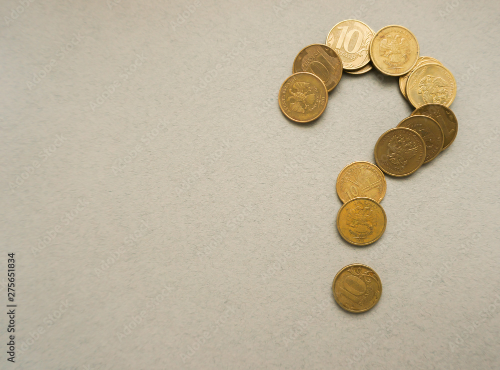 question mark made up of coins Stock Photo | Adobe Stock