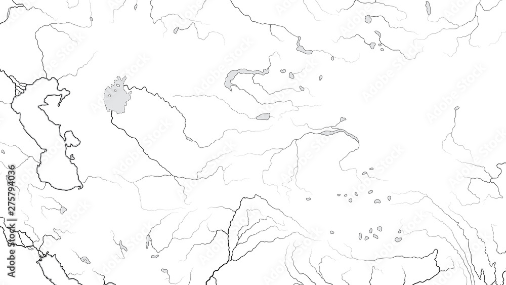 World Map of CENTRAL ASIA REGION (ASIA INTERIOR): Kazakhstan ...