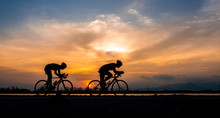 Mountain Bike Rider Sunset Free Stock Photo - Public Domain Pictures