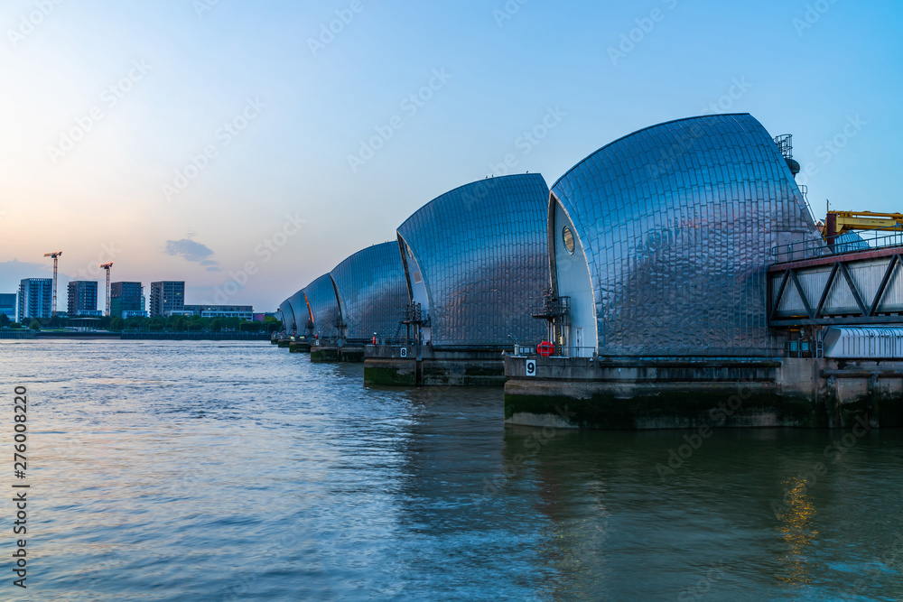 Thames Barrier, the world's second largest movable flood barrier. It ...