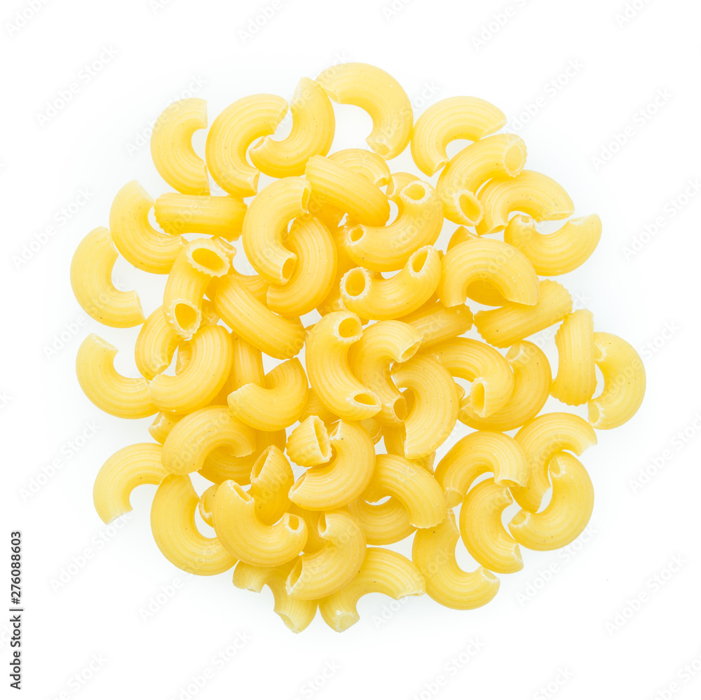raw macaroni isolated on white background Stock Photo | Adobe Stock