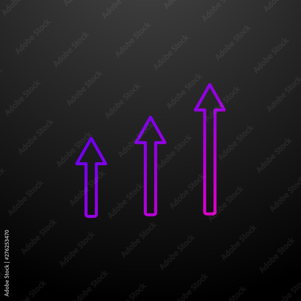 Rising arrows chart line nolan icon. Elements of chart and diagram set ...