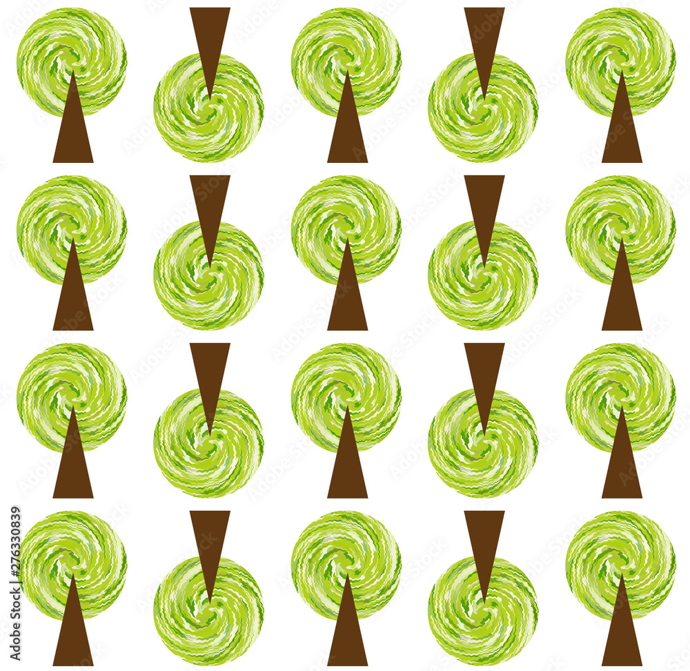 Cute seamless tree pattern for kids on white background kids print ...