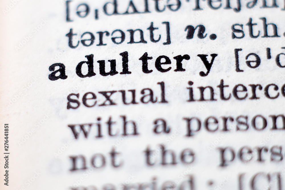 Definition of word adultery Stock Photo | Adobe Stock