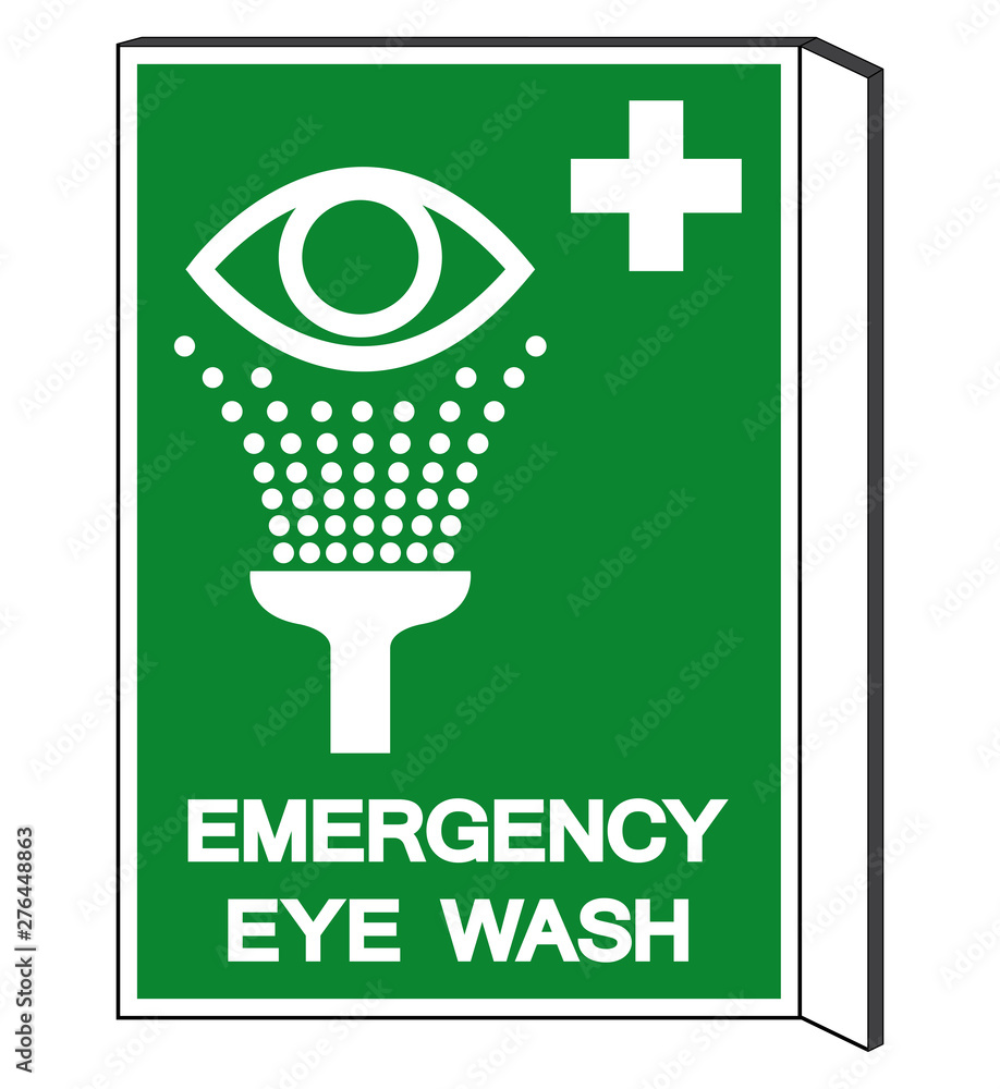 Emergency Eye Wash Symbol Sign, Vector Illustration, Isolate On White ...