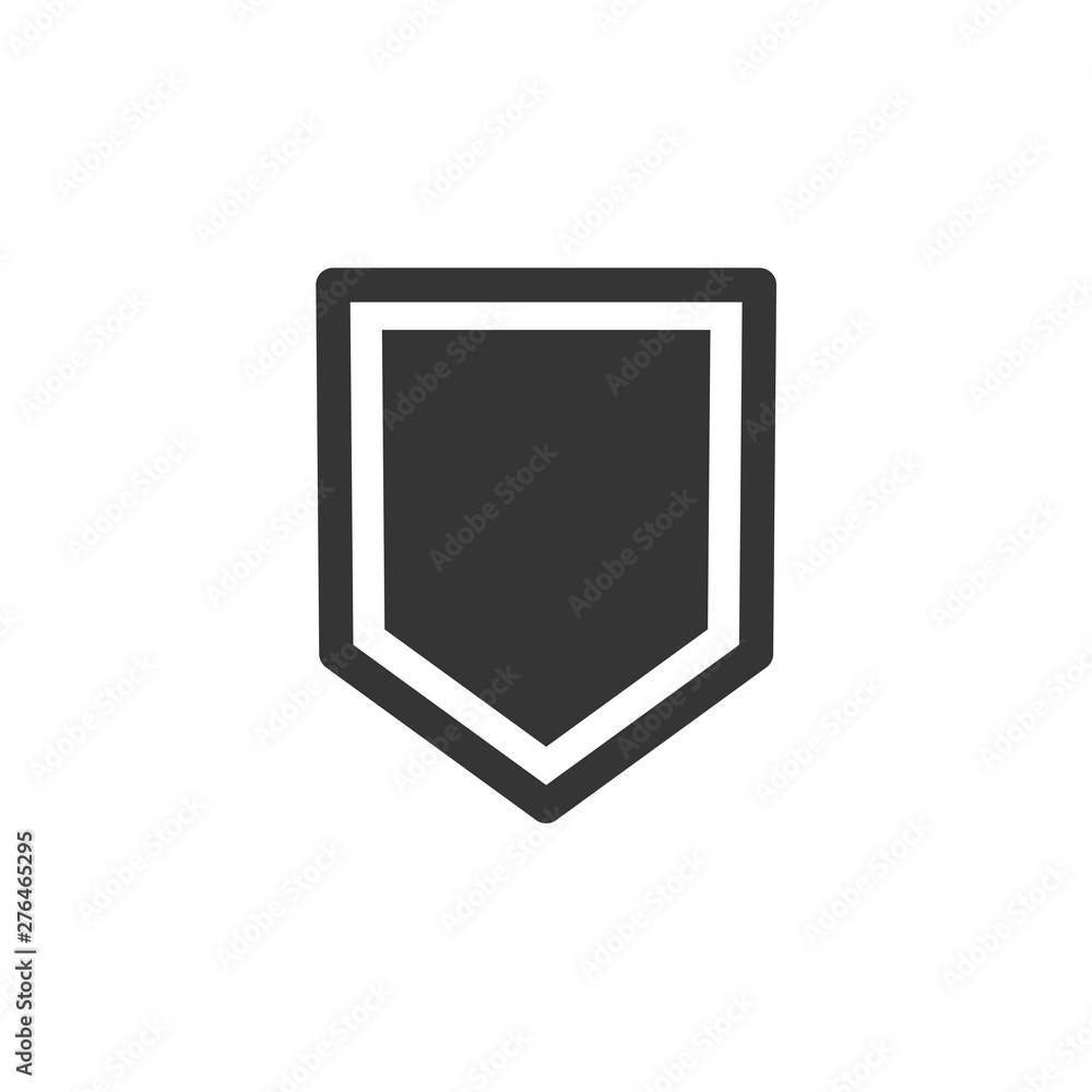 shield icon symbol template black color editable. Simple logo vector ...