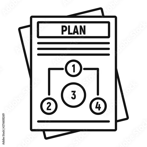 Management plan icon. Outline management plan vector icon for web ...