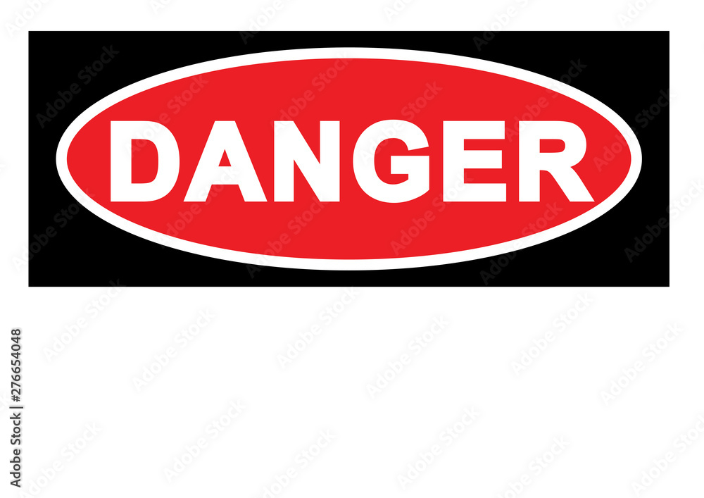 Warning sign Danger Sign with blank space for your text printable paper ...