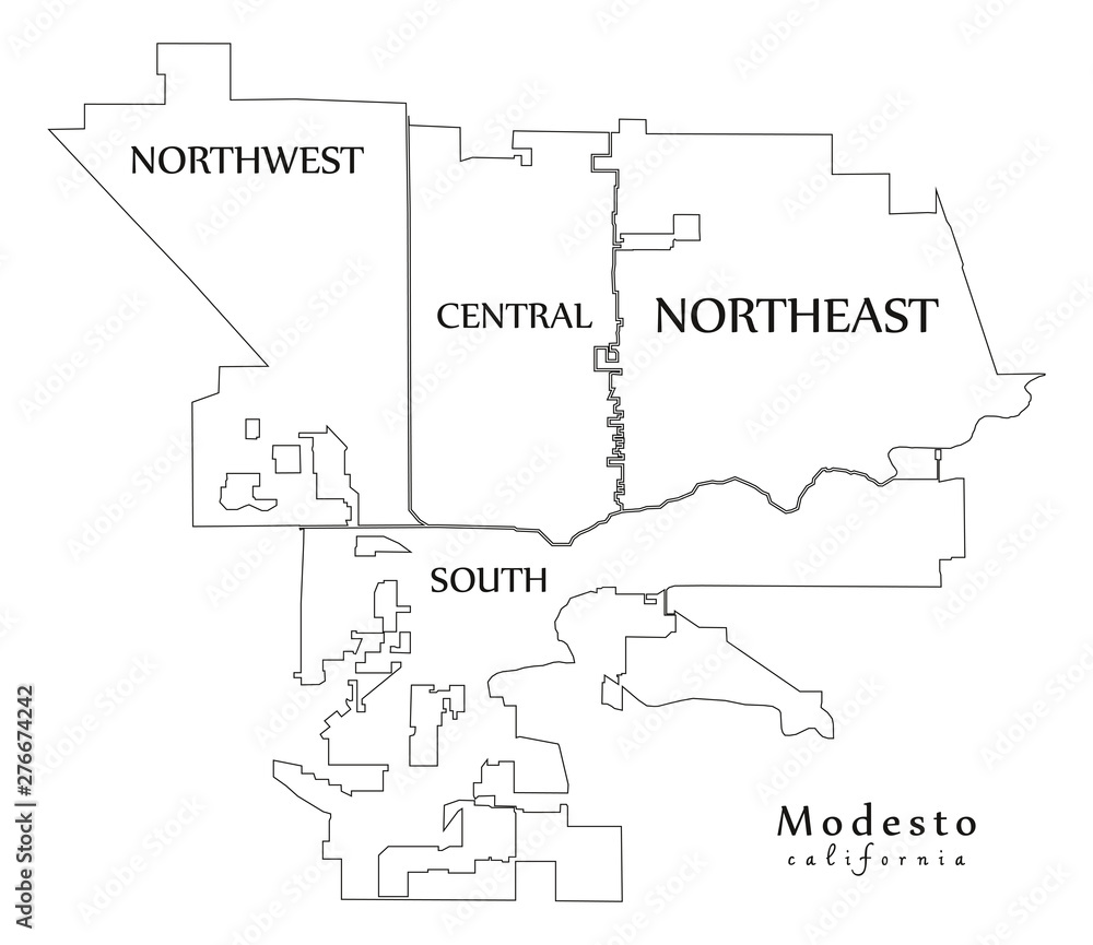 California Modesto Map