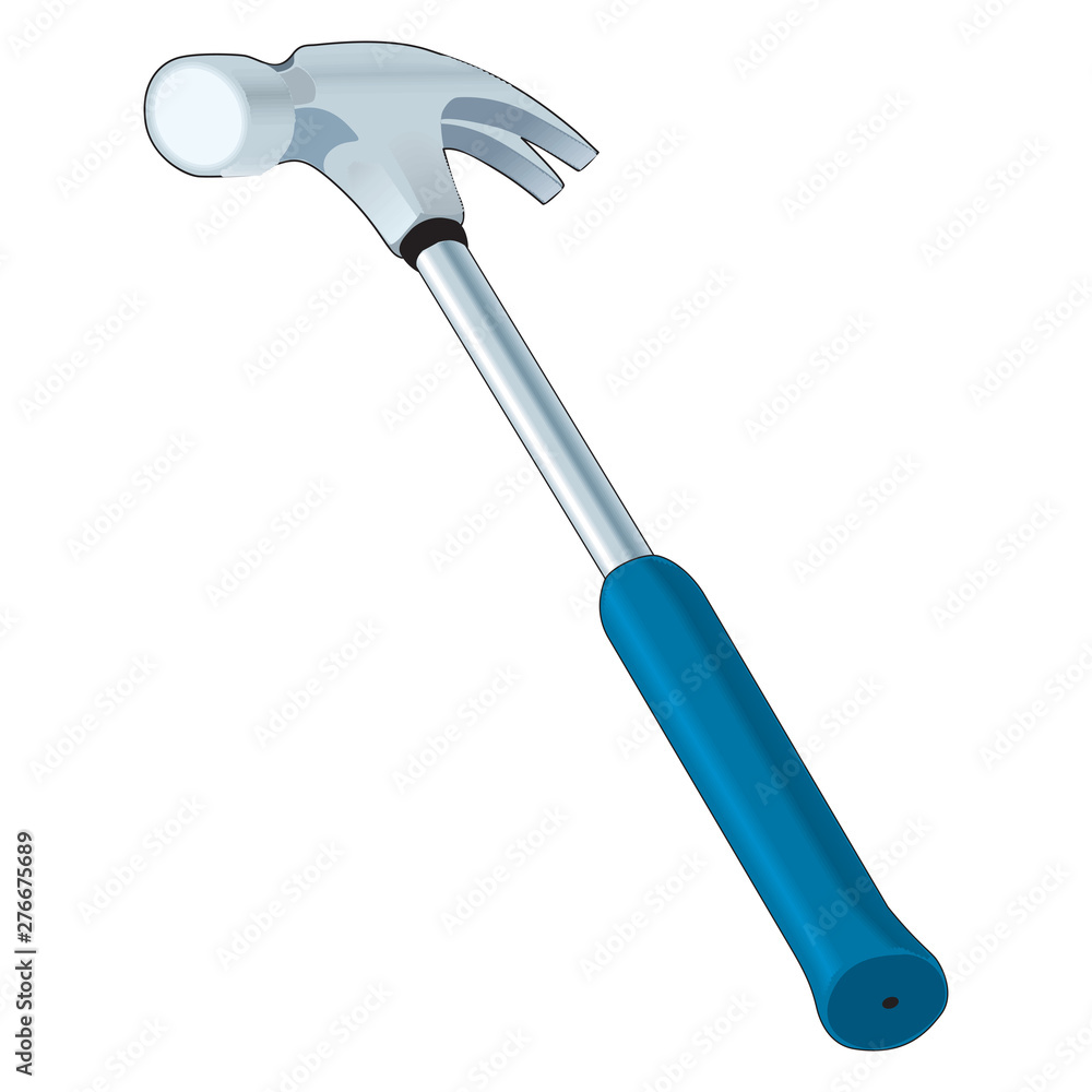 Colorful cartoon claw hammer. Handyman tool for home repair ...