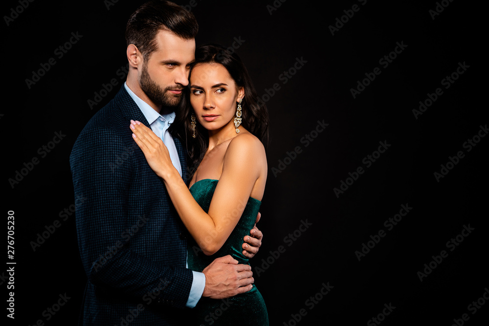 Close up side profile photo beautiful she her wife earrings he him his ...