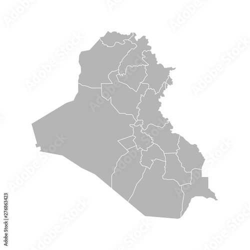 Vector isolated illustration of simplified administrative map of Iraq ...