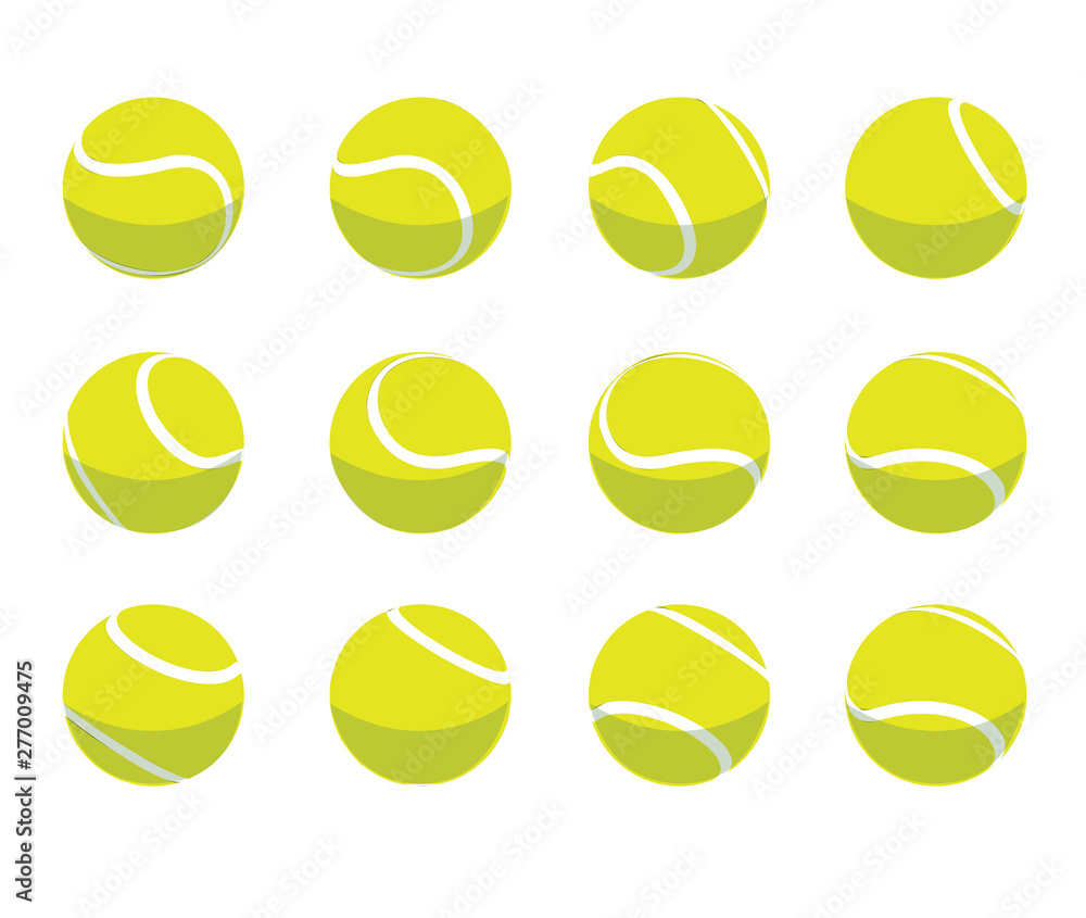 Tennis Ball Animate Spinning Vector Illustration Stock Vector | Adobe Stock