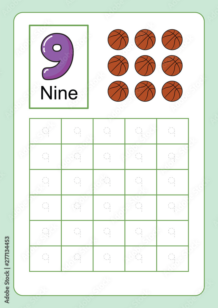 Number Tracing and Writing tracing worksheet for kindergarten Learning ...