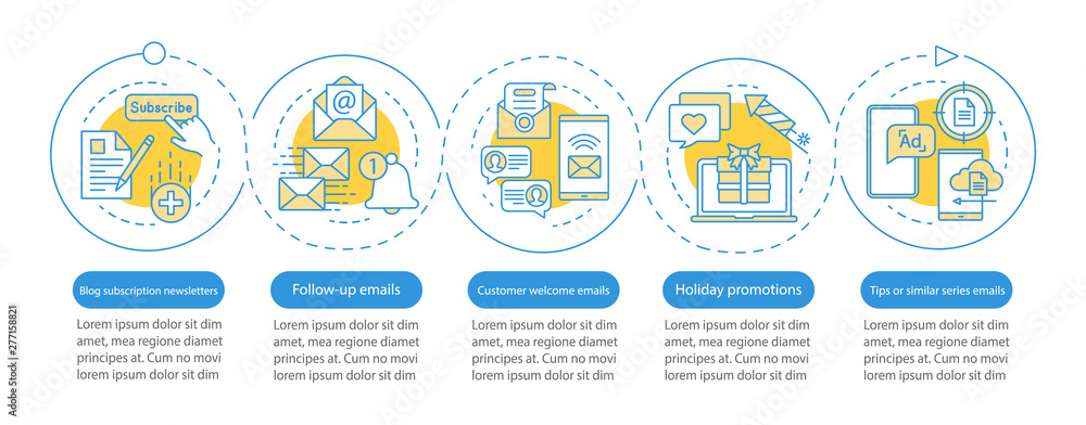 Email marketing vector infographic template. Mailing. Business ...